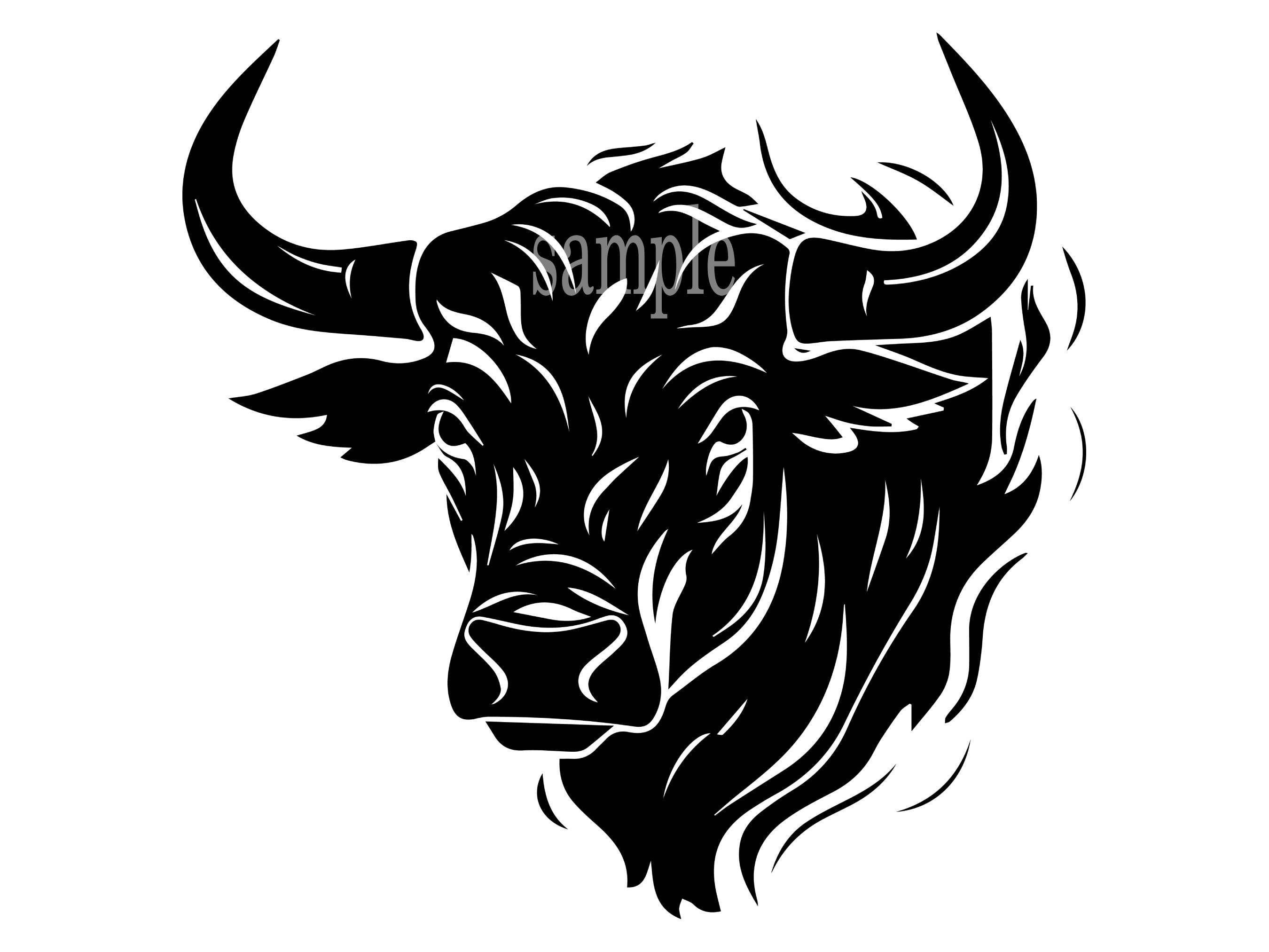 Bull Png, Bull Clipart, Bull Svg, Bull Head Clipart, Bull Head DXF, Cow ...