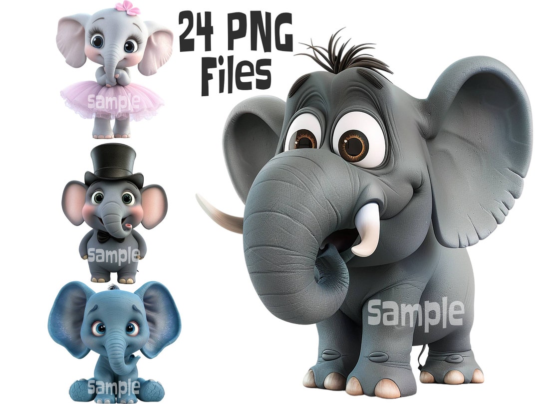 Cute Elephant Clipart, Nursery Elephant Clipart, Baby Elelphant Clipart ...