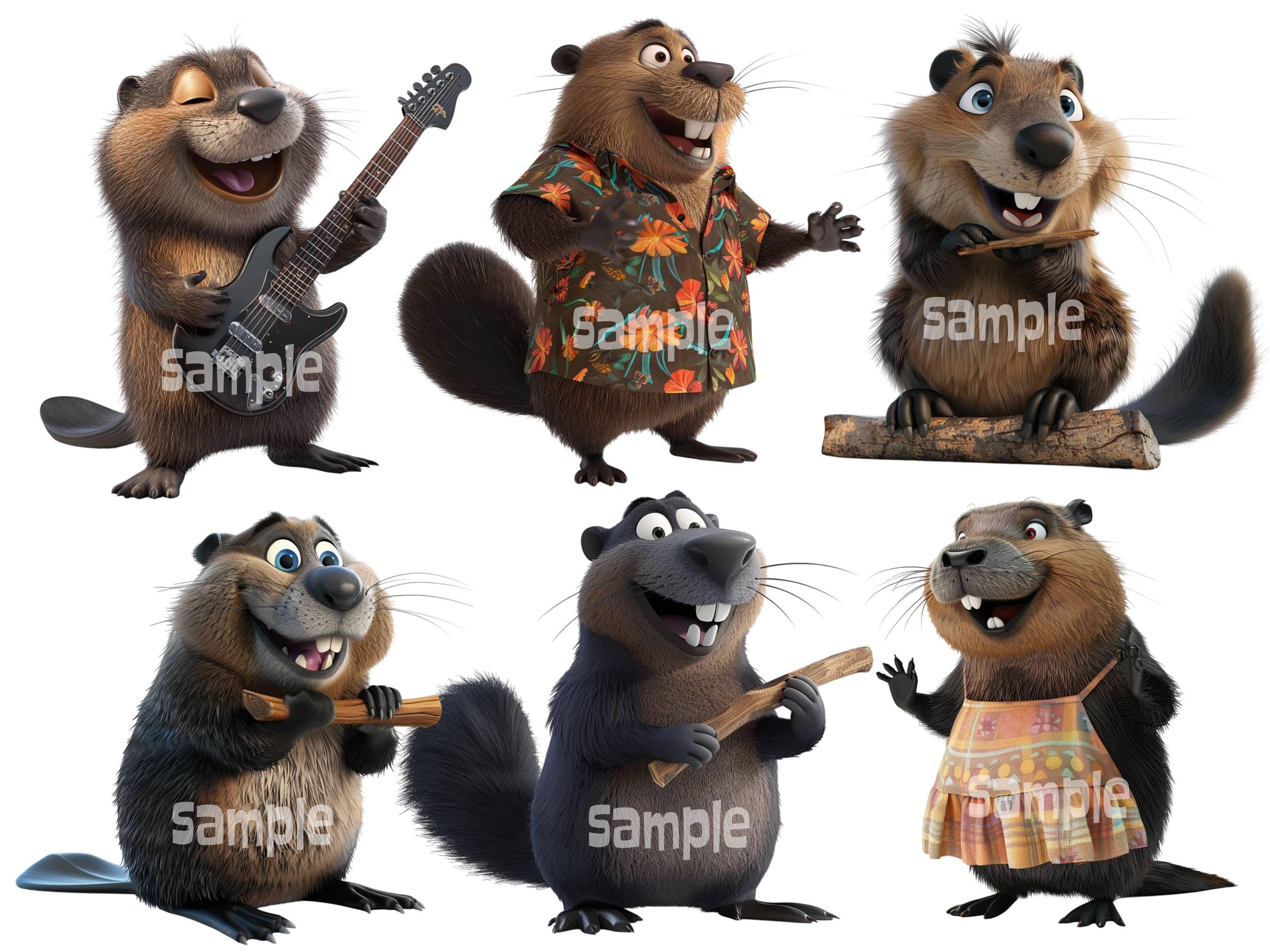 Cute Beaver Clipart Bundle, Funny Woodland PNG (digital Download) - Etsy