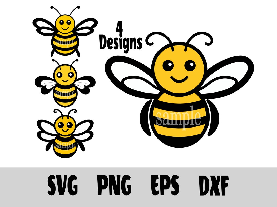 Bee Clipart, Bee Svg, Bee Svgfile, Bee Dxf, Bee Eps, Bee Png, Layered ...