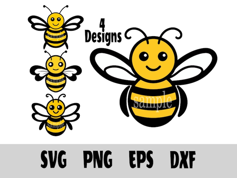 Bee Clipart, Bee Svg, Bee Svgfile, Bee Dxf, Bee Eps, Bee Png, Layered ...