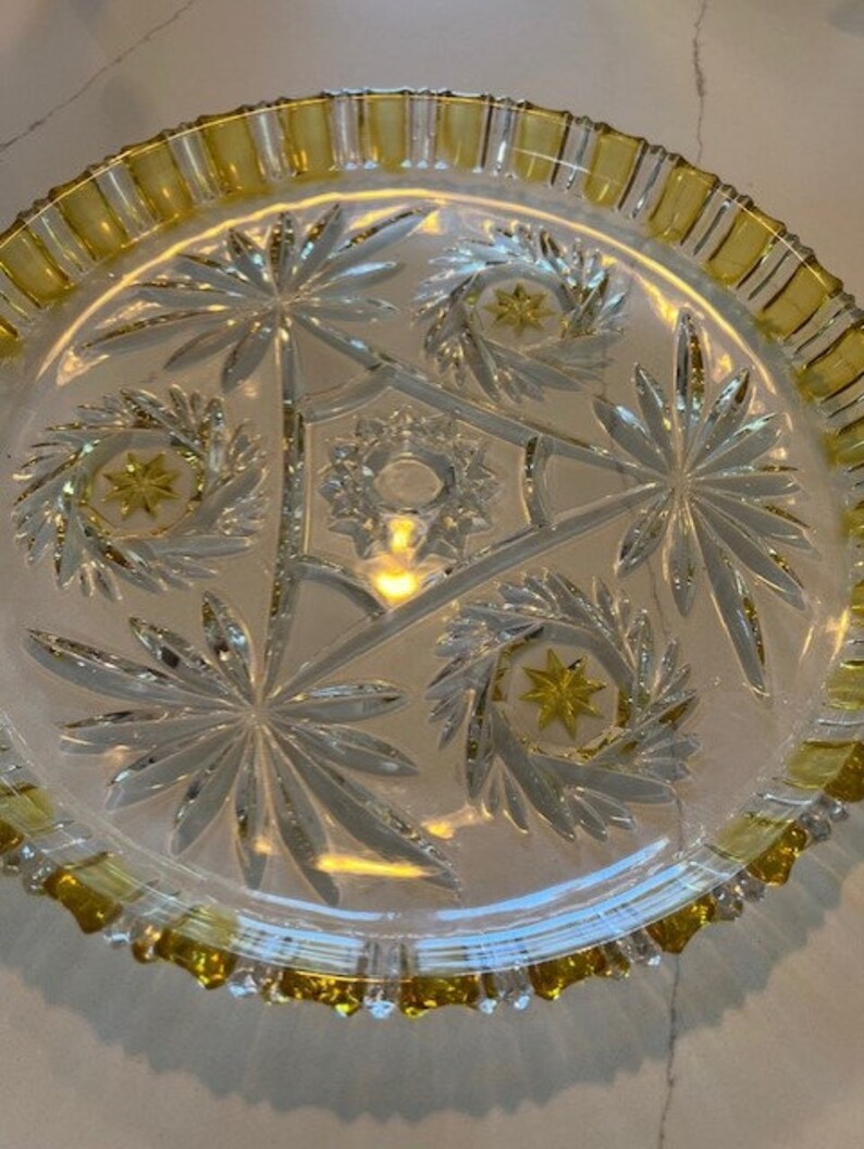 RARE FIND: Walther Crystal Glass Large Cake Platter - Etsy Australia