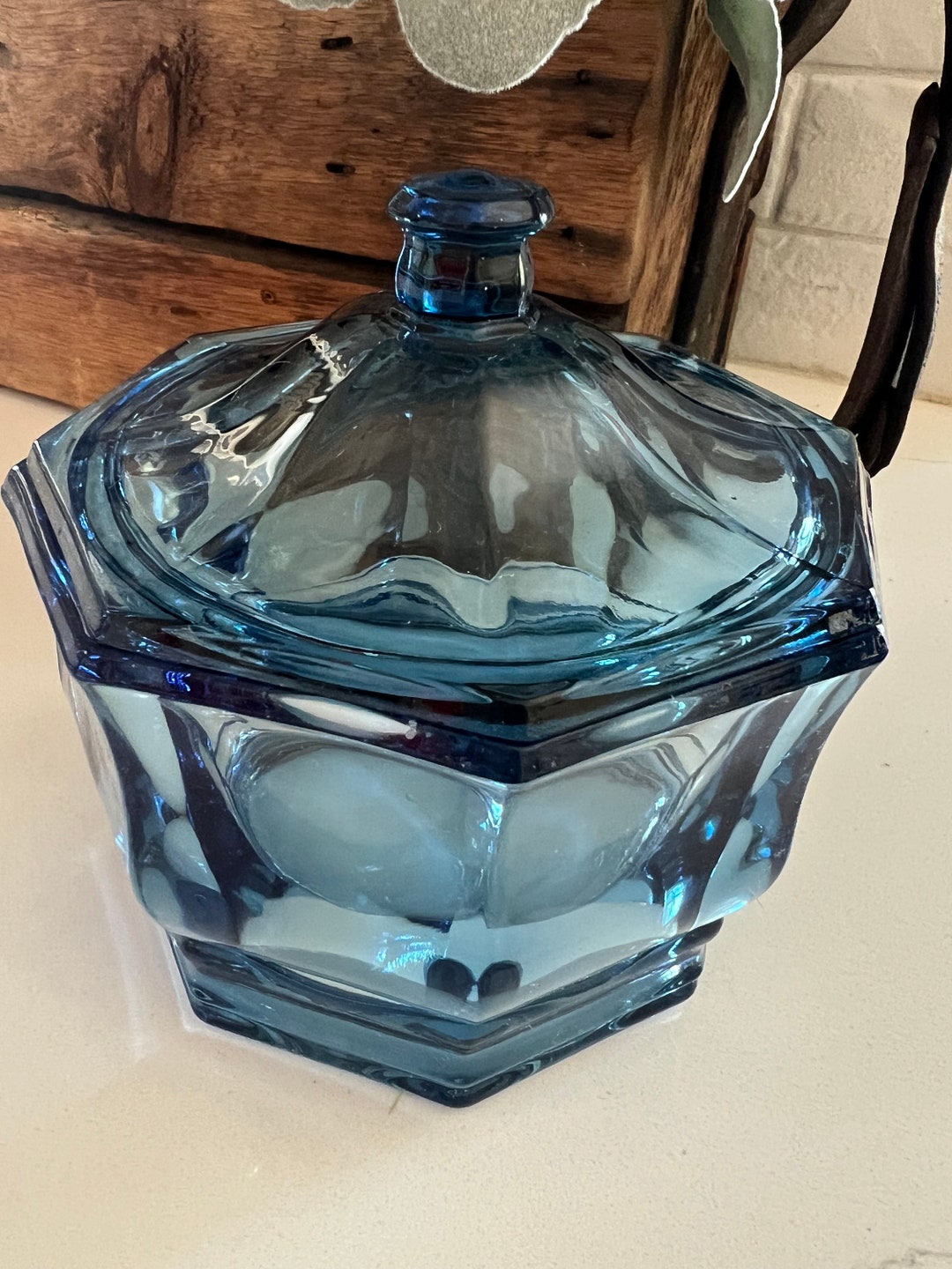 Vintage Indiana Glass, Octagon Candy Dish - Etsy