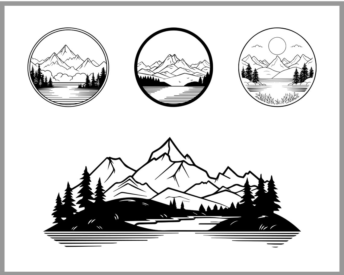 Mountains Themed SVG Collection, Adventure, Forest, Camping and Svgs ...