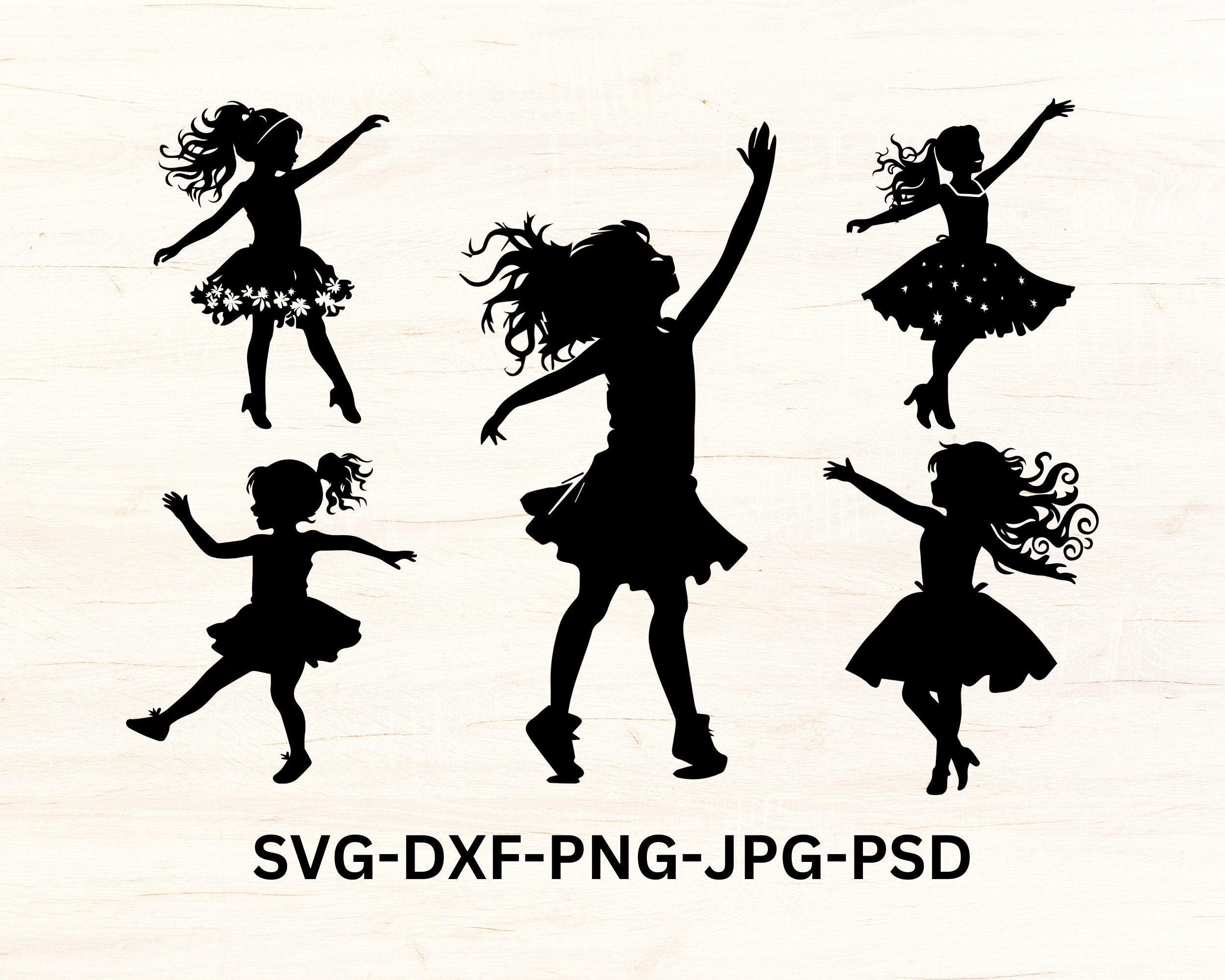Ballerina Little Girl Svg, Ballerina Silhouettes Svg, Little Girl ...