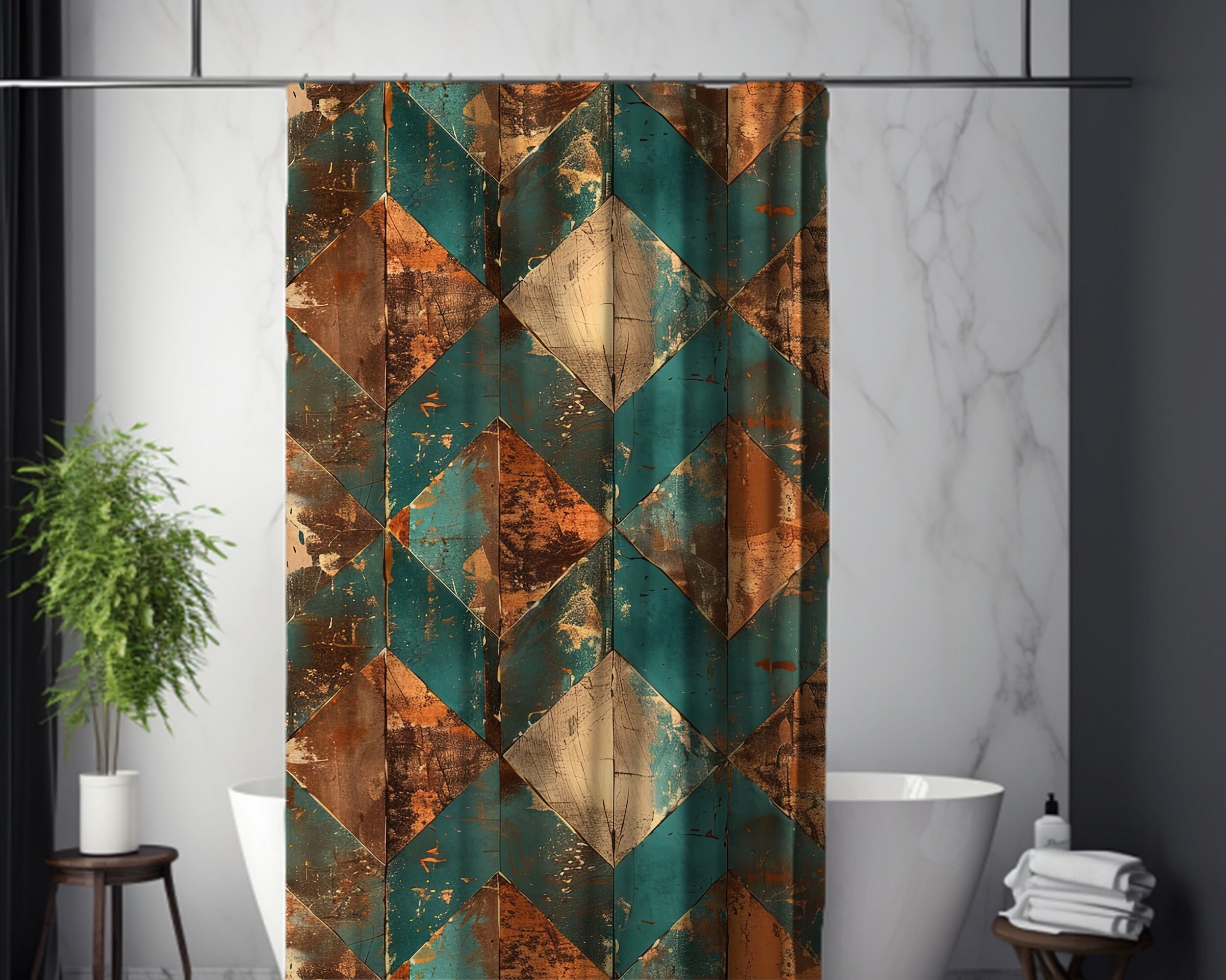 Teal and Copper Grunge Digital Papers, Distressed Seamless Patterns ...