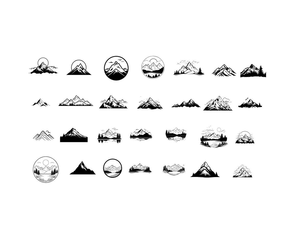 Mountains Themed SVG Collection, Adventure, Forest, Camping and Svgs ...