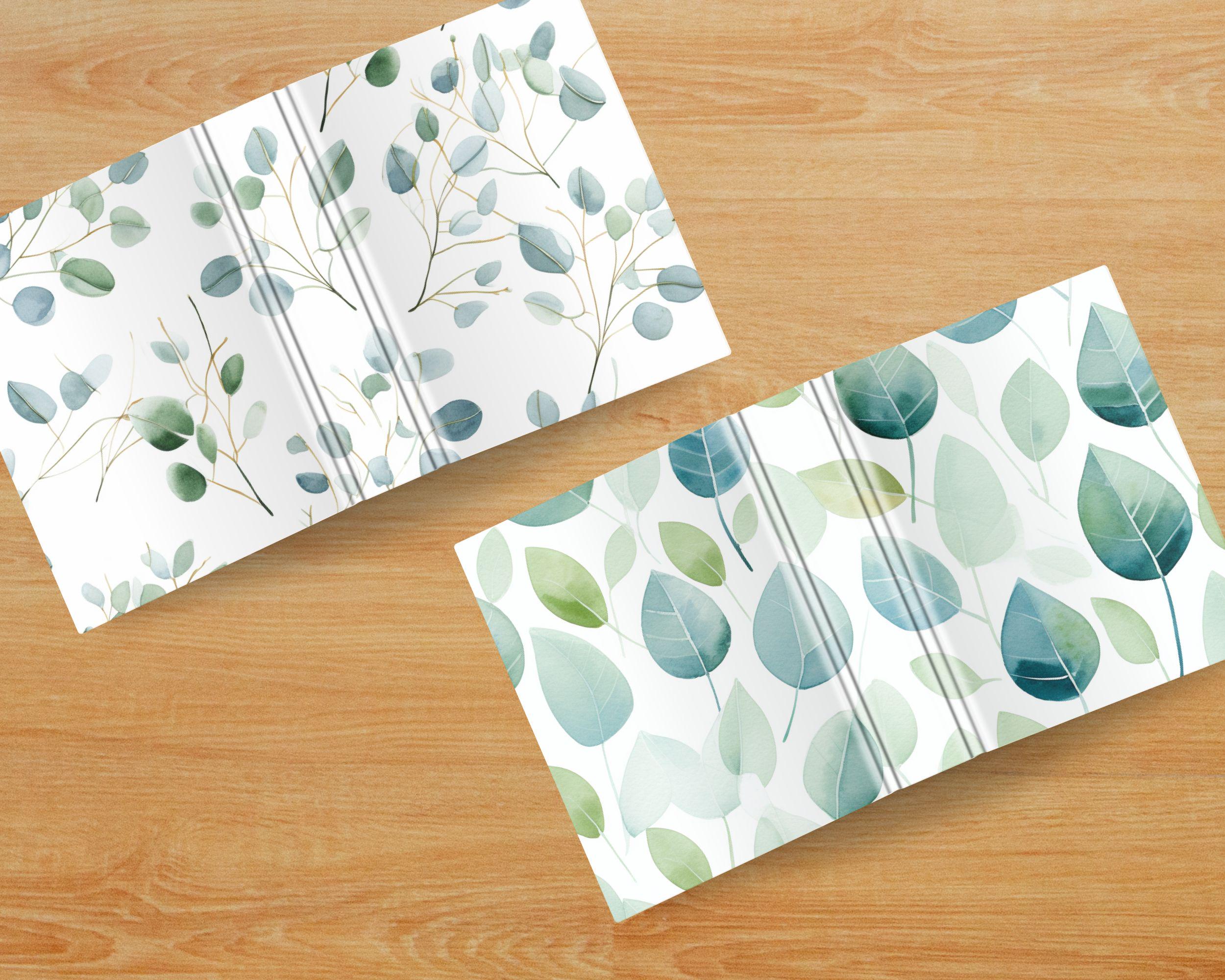 Watercolor Eucalyptus Leaves Digital Papers, Eucalyptus Leaves Seamless ...
