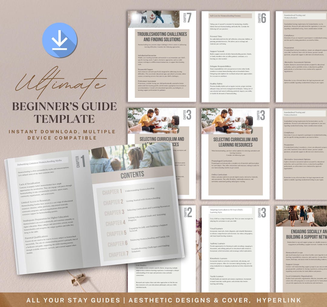 Beginners Guides Template, Editable Canva Ebook Template, Digital Guide ...