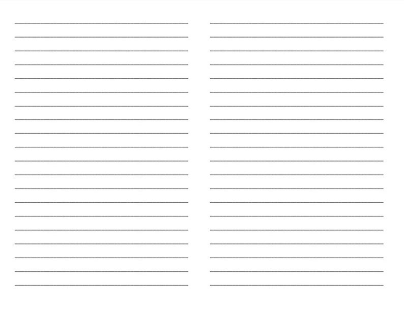 Lined Journal Page Template - Etsy