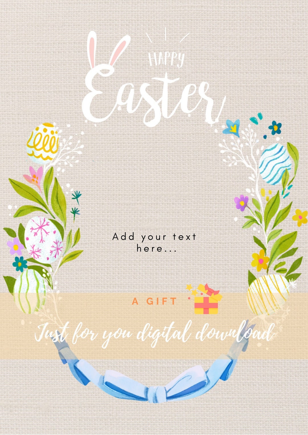 East Card Printable PDF Once Cut and Folded. - Etsy