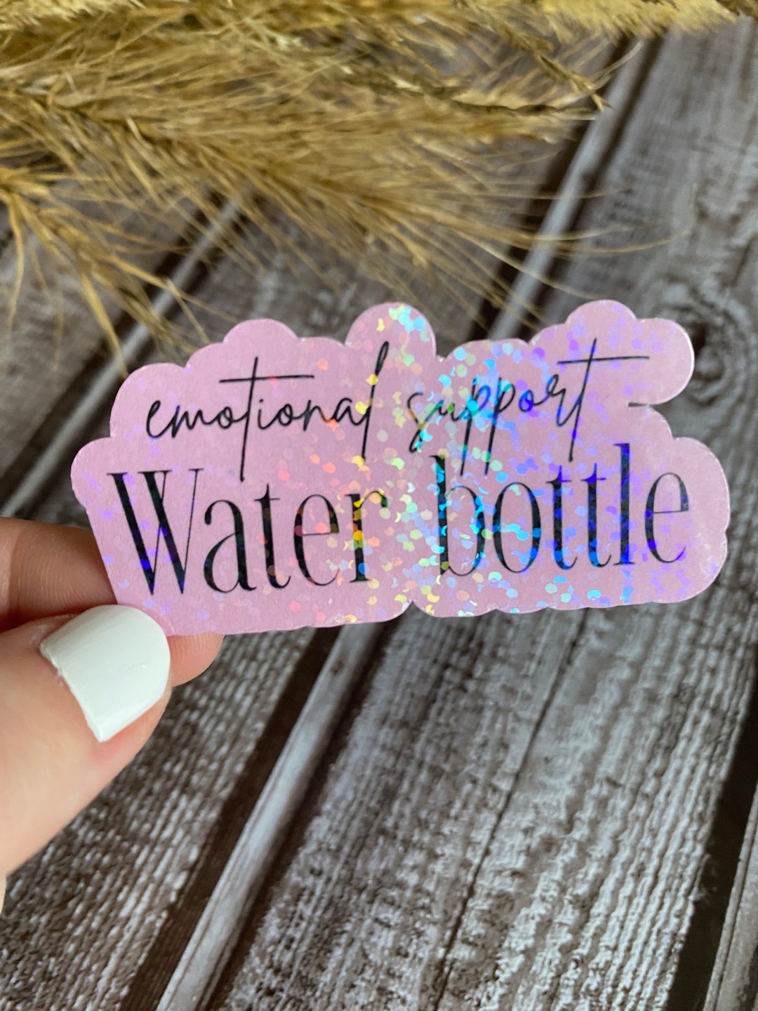 Emotional Support Water Bottle Sticker - Etsy
