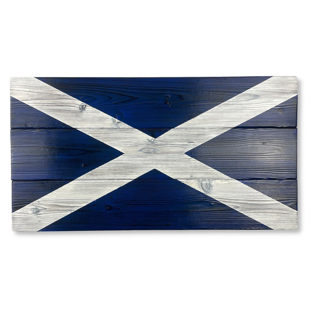Wooden Flag of Scotland Shou Sugi Ban Burnt Cedar Flag for Patio - Etsy
