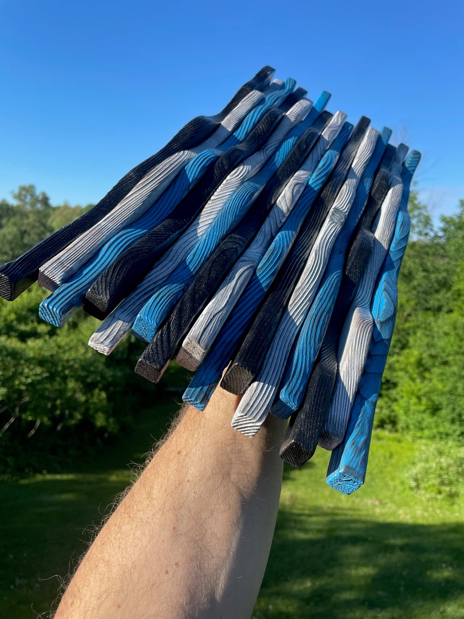 Wood Wall Art Blue White and Black Waves Shou Sugi Ban Burnt Cedar - Etsy