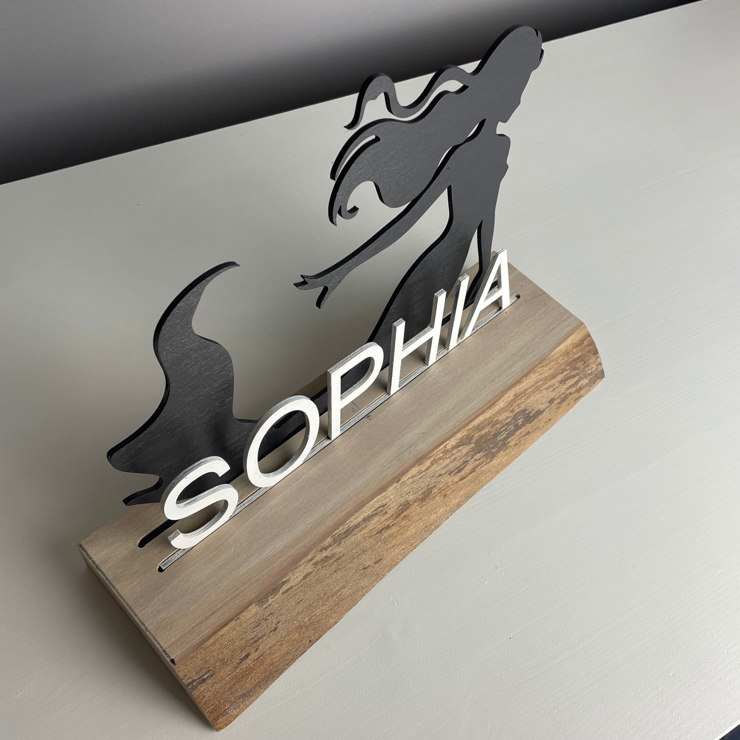 Personalized Mermaid Standing Sign - Baby Name Sign Nursery Kids Room ...