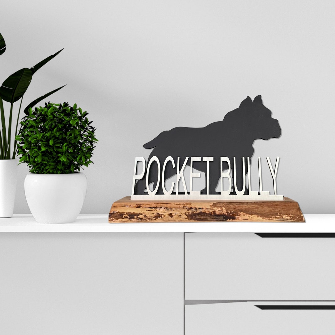 Custom Pocket Bully Name Sign - Custom Pet Sign Gift American Bully Mom ...