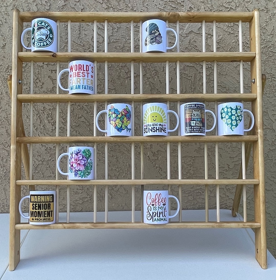 15 Ounce 5-shelf Coffee Mug Display - Etsy