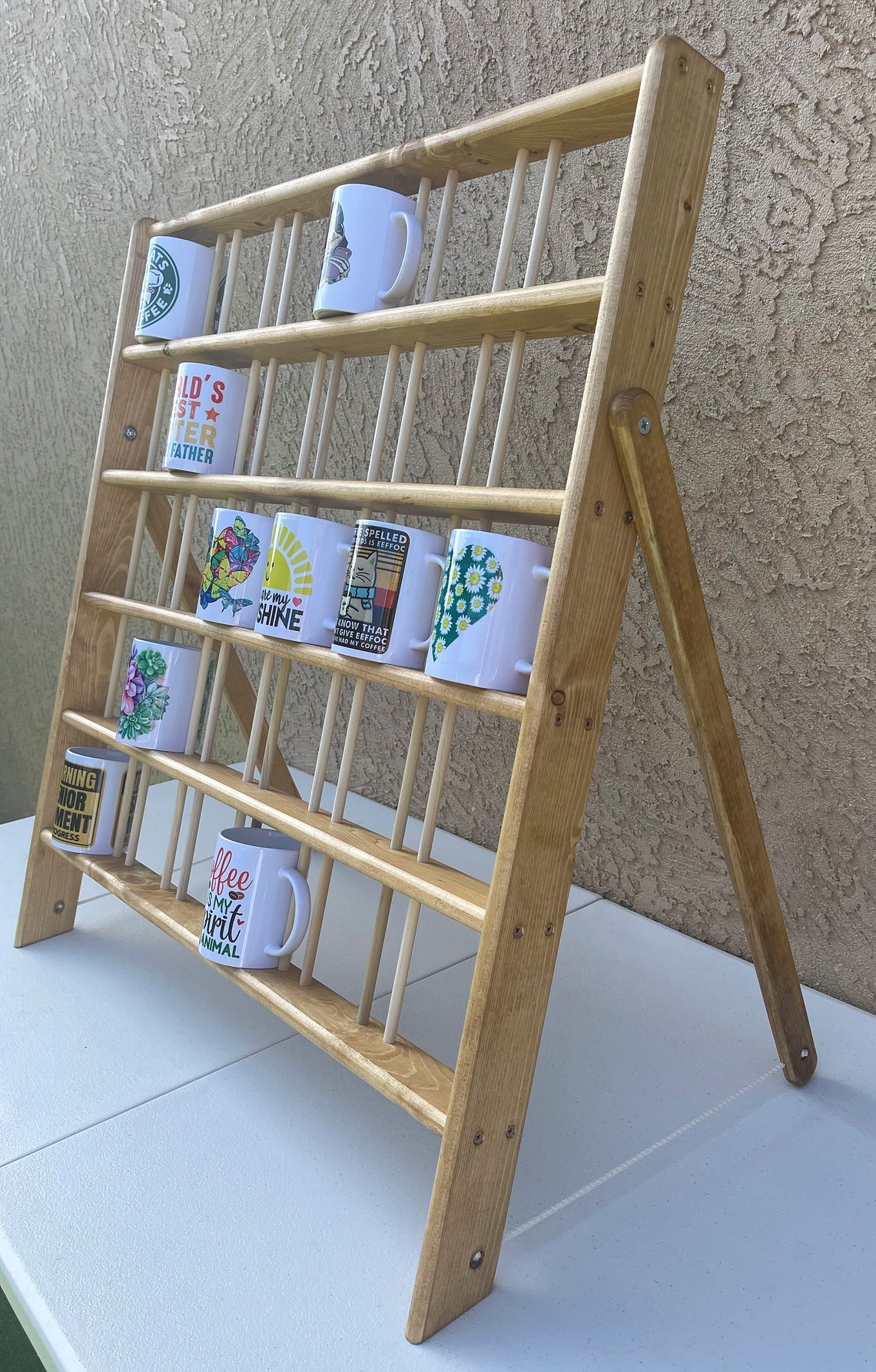 15 Ounce 5-shelf Coffee Mug Display - Etsy