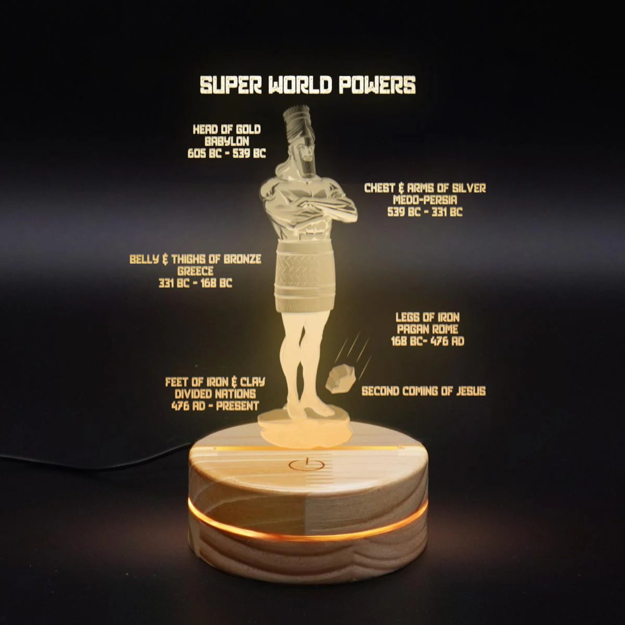 Nebuchadnezzar Dream Statue of Daniel 2 Custom 3D Lamp Detailed Multi ...