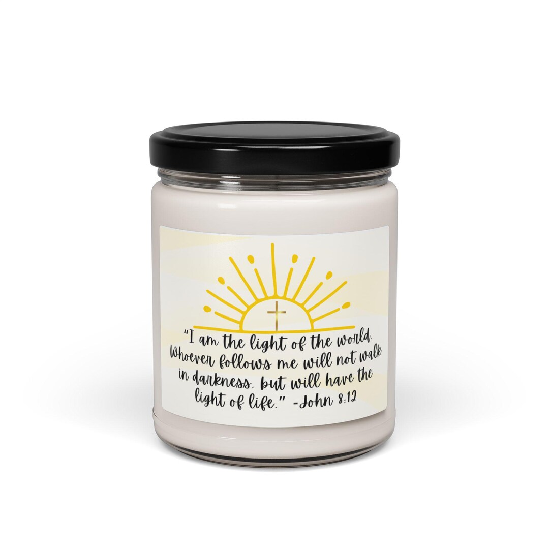 Religious Candle, Jesus Light of the World 9oz Bible, Sunshine, Light ...