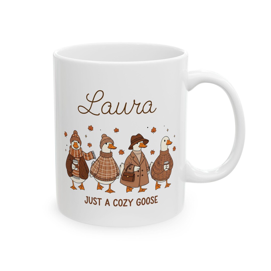 Personalized Goose Mug | Whimsical Kitchen Decor, Coffee Lover Gift - Etsy