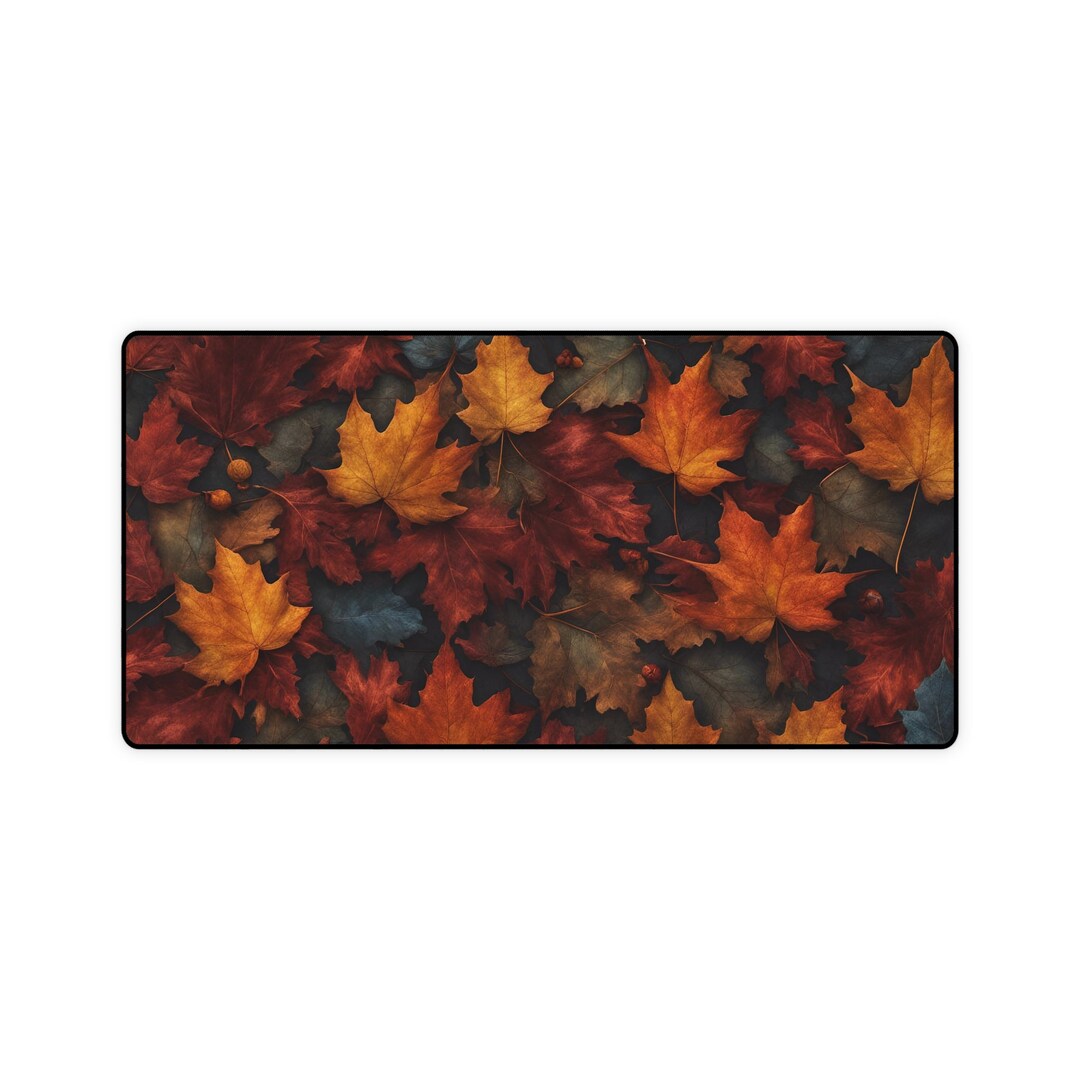 Fall Leaves Desk Mat Mouse Pad 31 X 15 XL Gaming Mat Mousepad Desk ...
