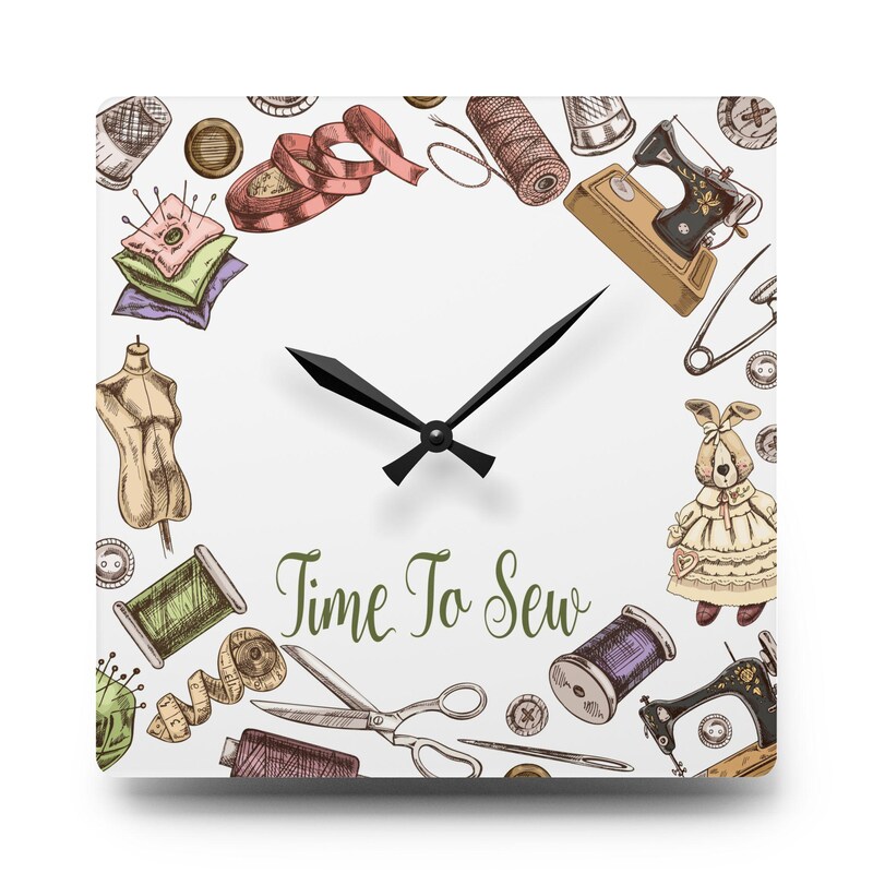 Sewing Room Clock - Etsy