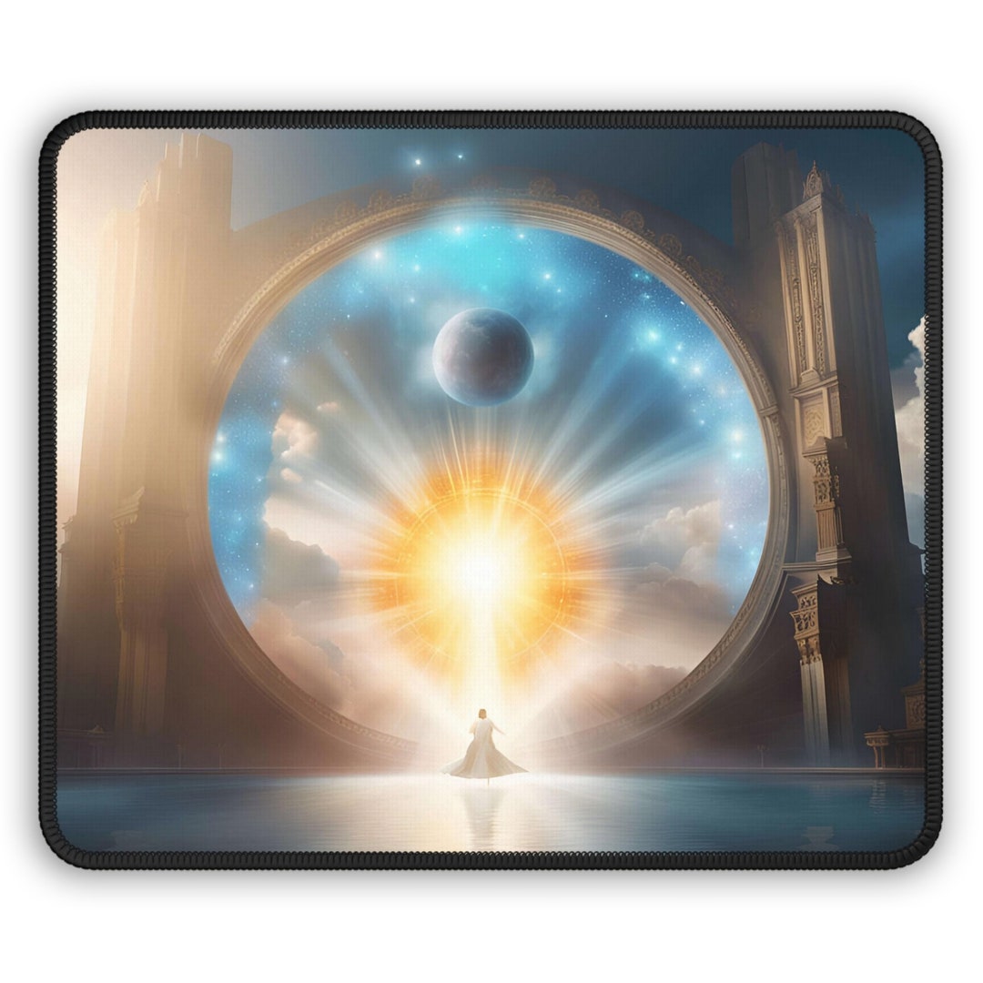 Stargate Outer Space Theme Gaming Mouse Pad Desk Mat Protector Aqua ...
