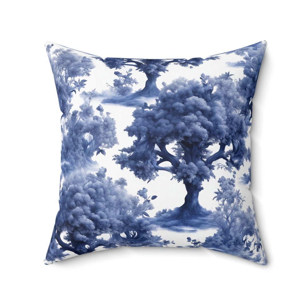 Beautiful Blue Toile Inspired Accent Pillow - Etsy