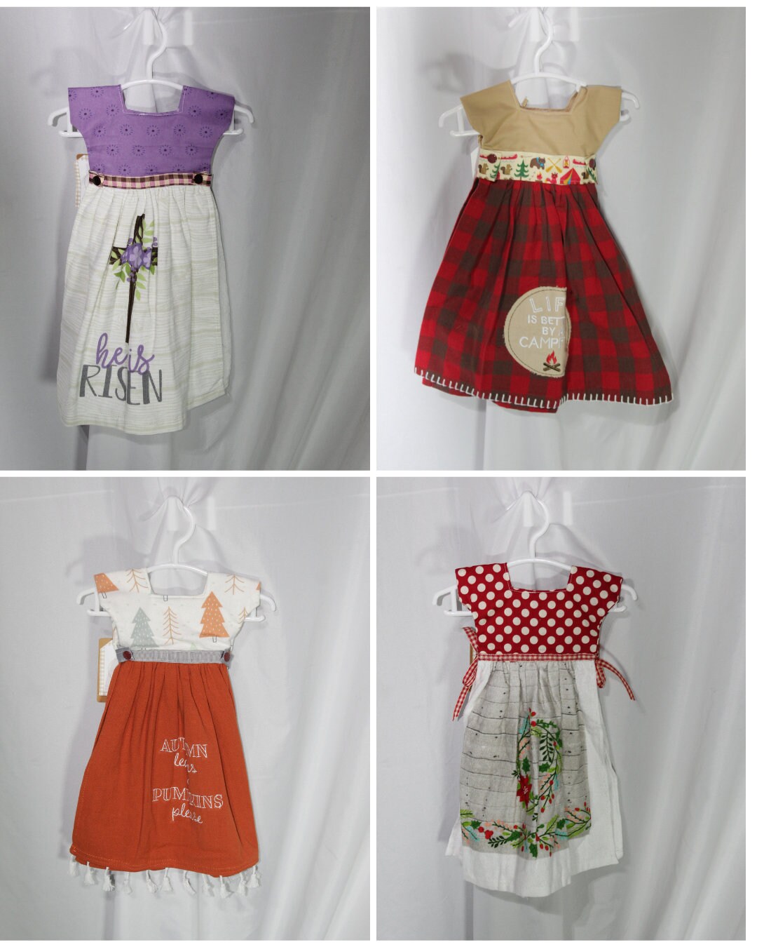 Set of 4 Seasonal Kitchen Towel Dresses - Etsy