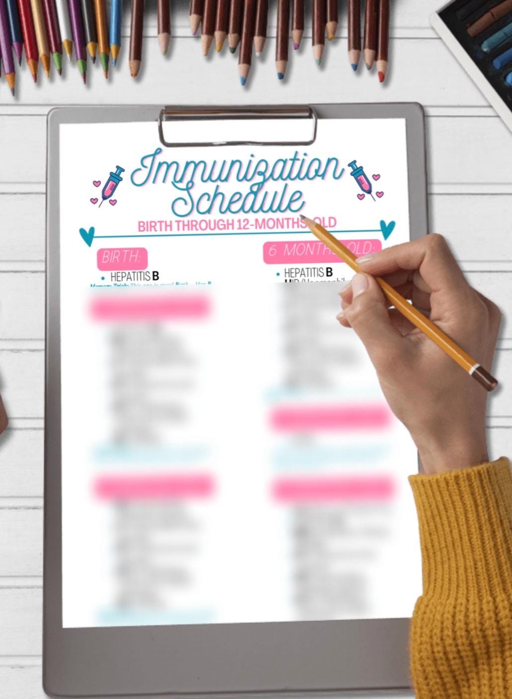 NCLEX | Nursing | Study Guide | Immunization Vaccine Schedule | Digital ...