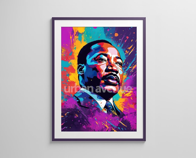 Martin Luther King Jr, MLK Art, Civil Rights Movement, Black History ...