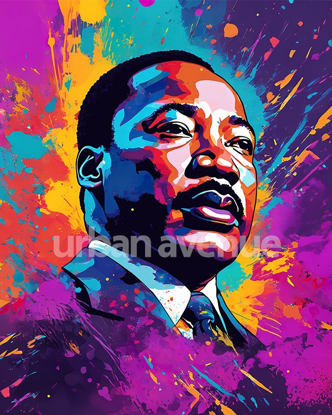 Martin Luther King Jr, MLK Art, Civil Rights Movement, Black History ...