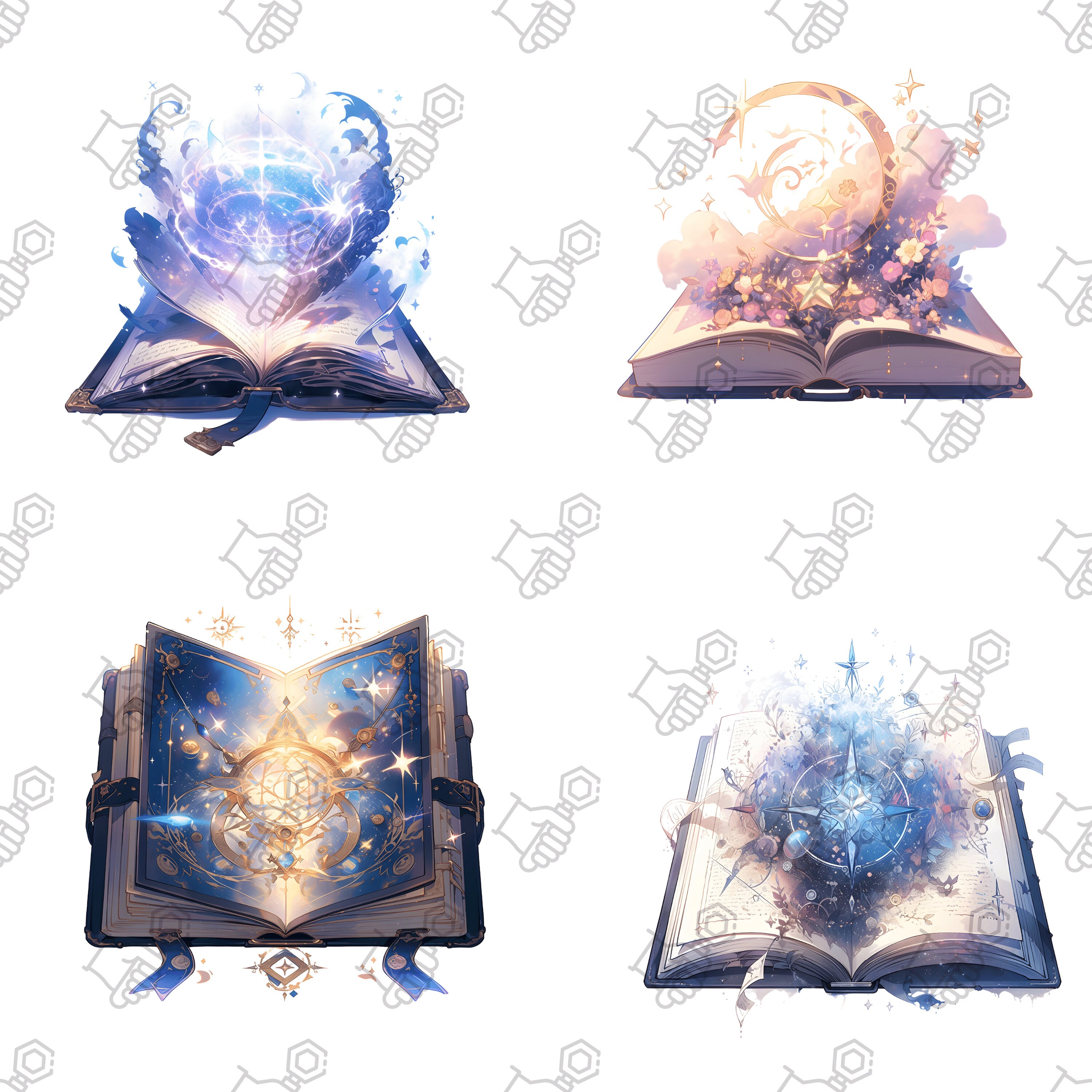 26 Magical Book PNG Clipart Print Design Graphics Bundle - Etsy