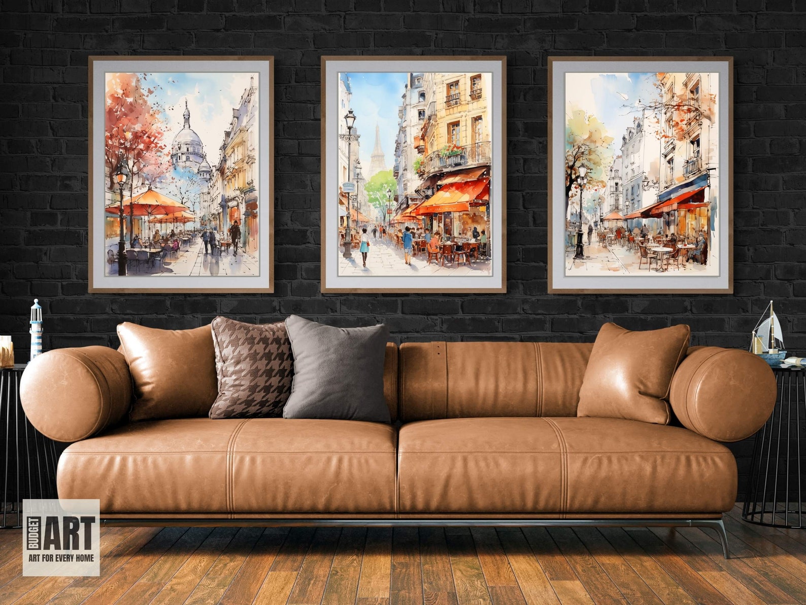 Chic Parisian Sidewalk Cafe Art Print, Timeless Paris Street Scene ...
