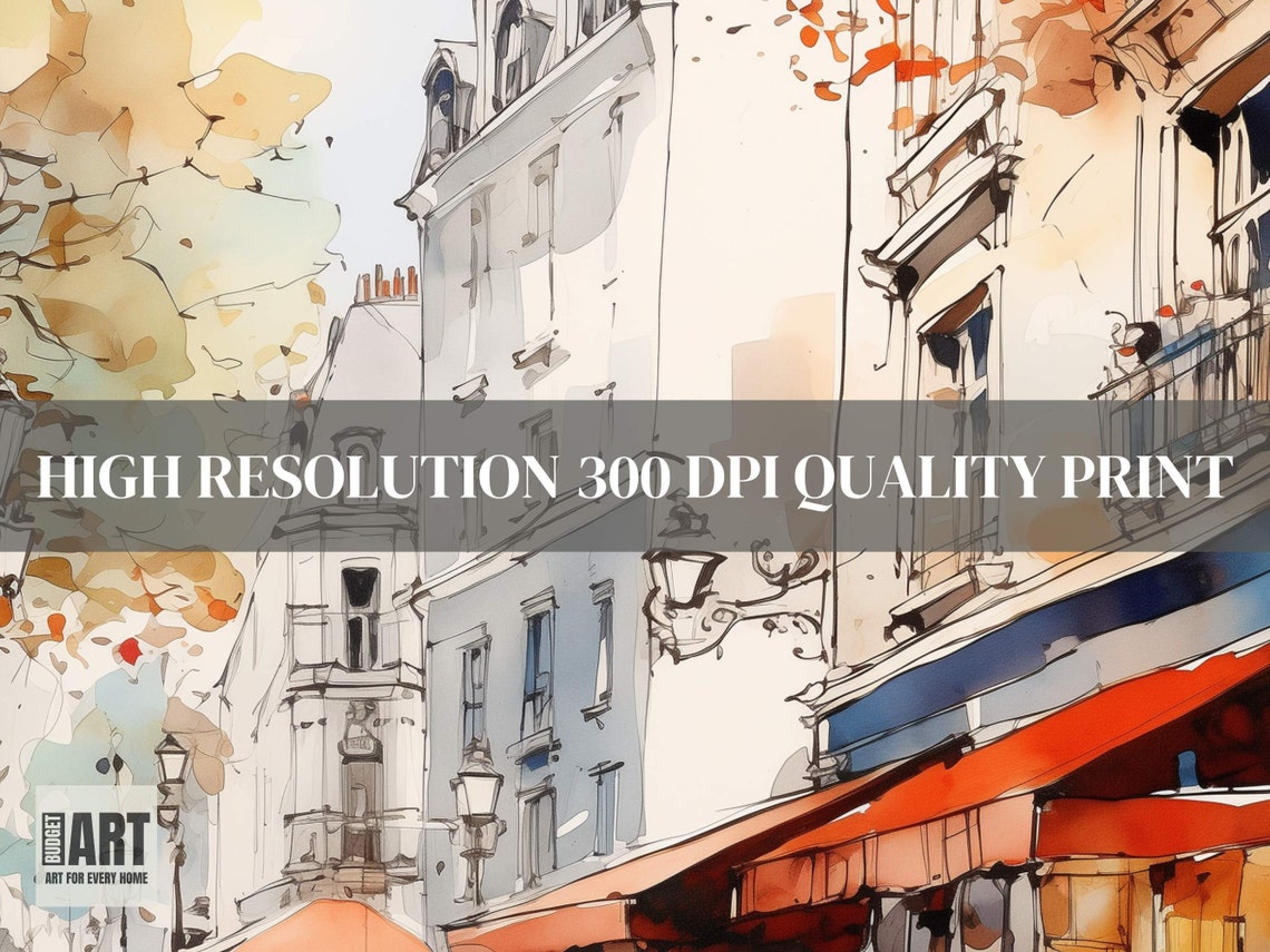 Chic Parisian Sidewalk Cafe Art Print, Timeless Paris Street Scene ...