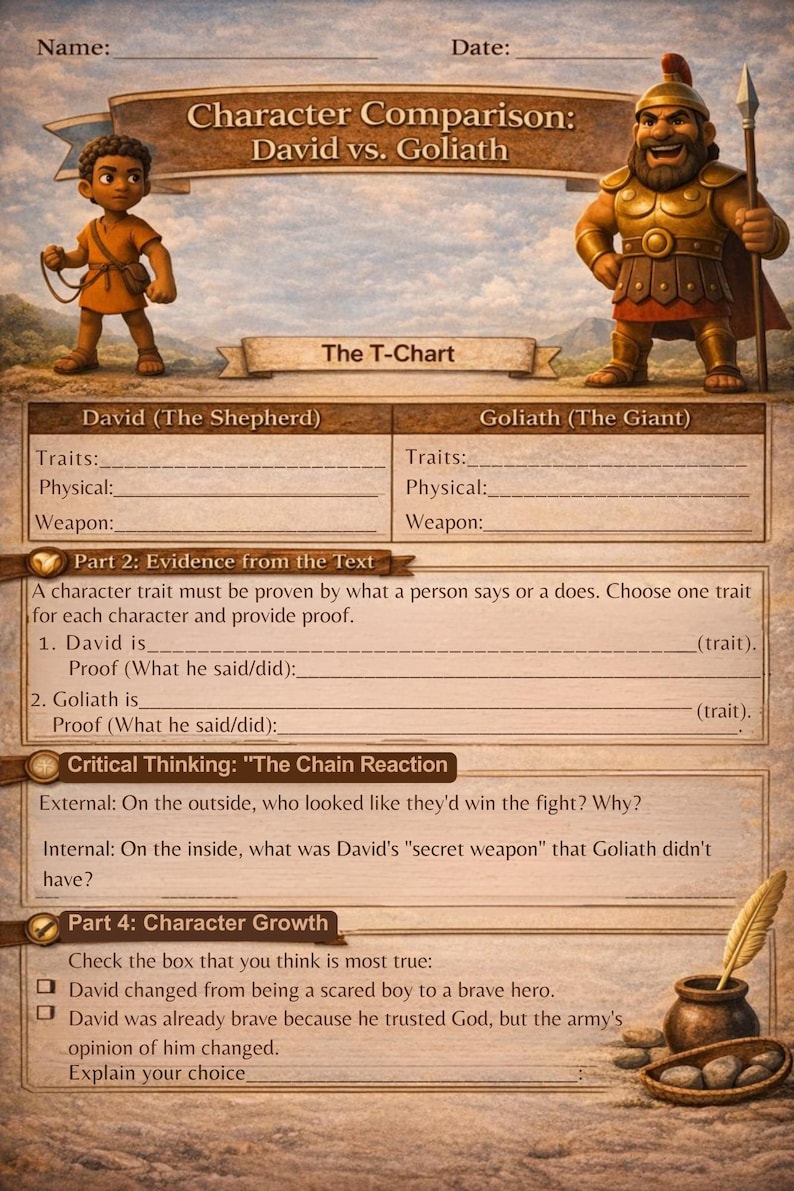 David and Goliath: A Story of Courage and Faith - Etsy