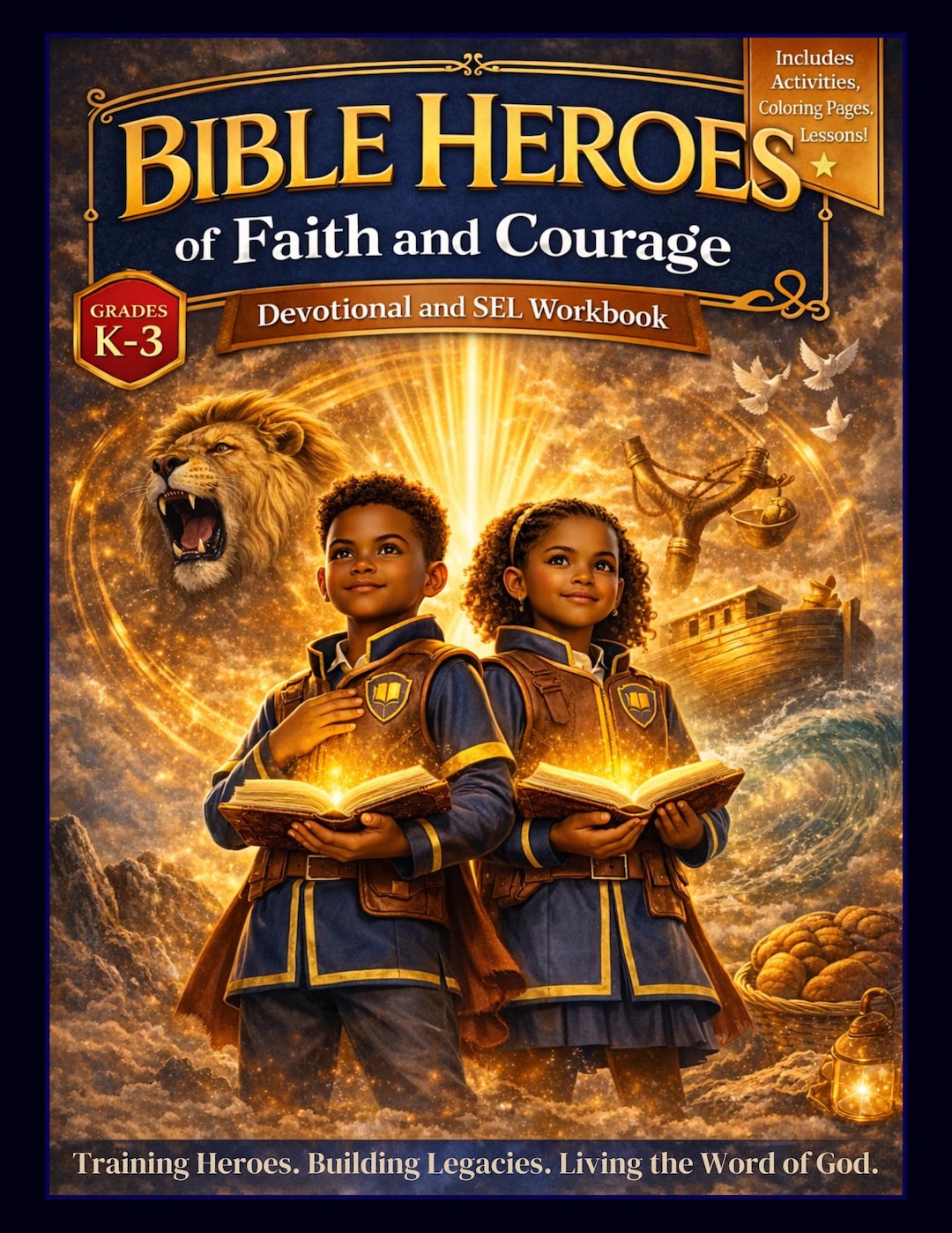Bible Heroes of Faith and Courage: Devotional and SEL Workbook for K-3 ...