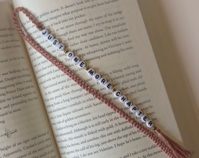 Just One More Chapter Bookmark, Macrame Book Mark, Custom Handmade ...