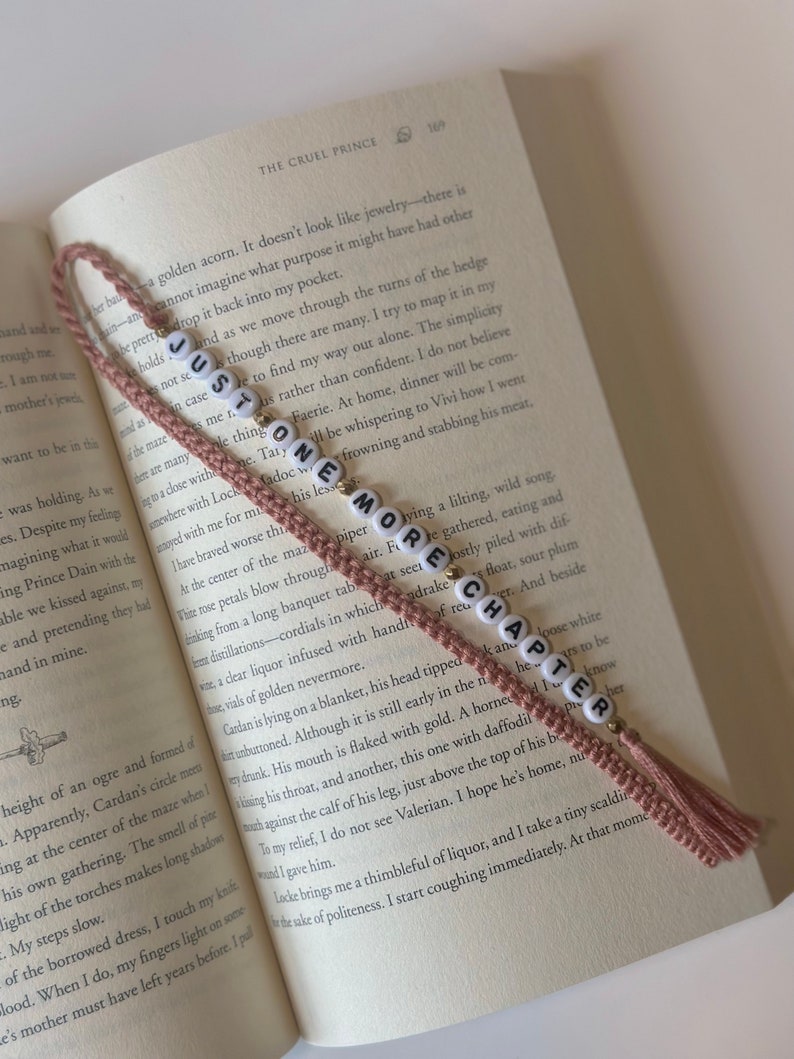 Just One More Chapter Bookmark, Macrame Book Mark, Custom Handmade ...