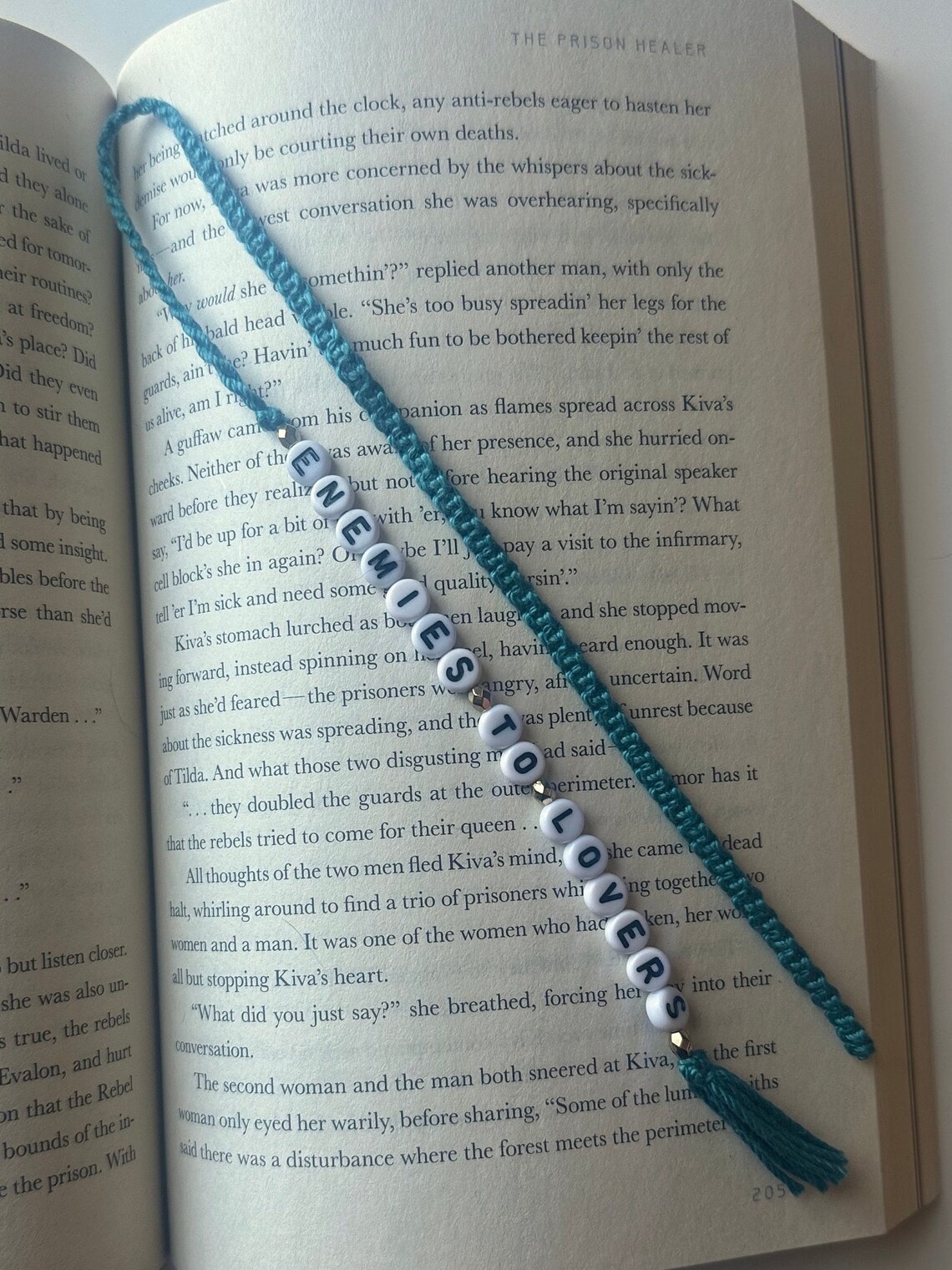 Enemies to Lovers Bookmark, Macrame Book Mark, Custom Personalized ...