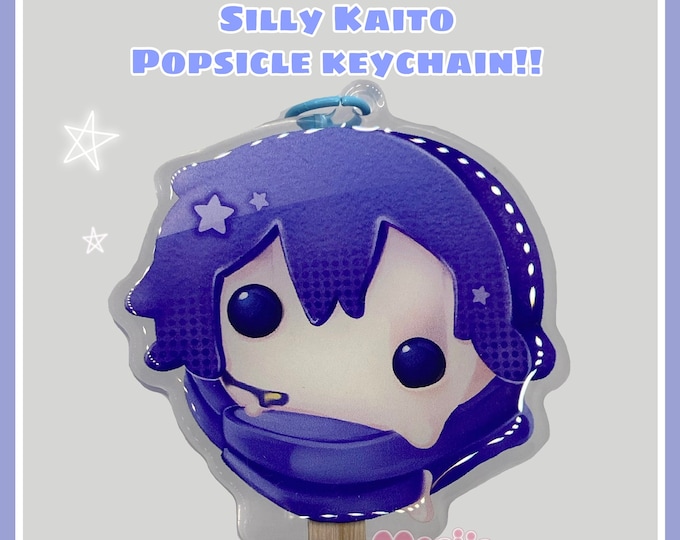 KAITO Vocaloid Ice Cream Popsicle Keychain Charm - Etsy