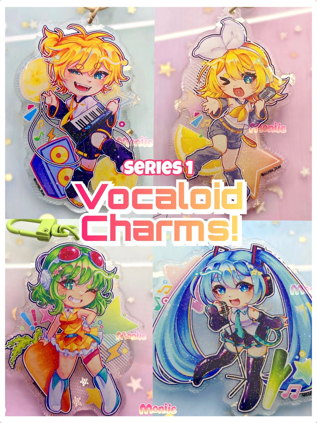VOCALOID Charms || Miku, Rin, Len, Gumi Keychains - Etsy