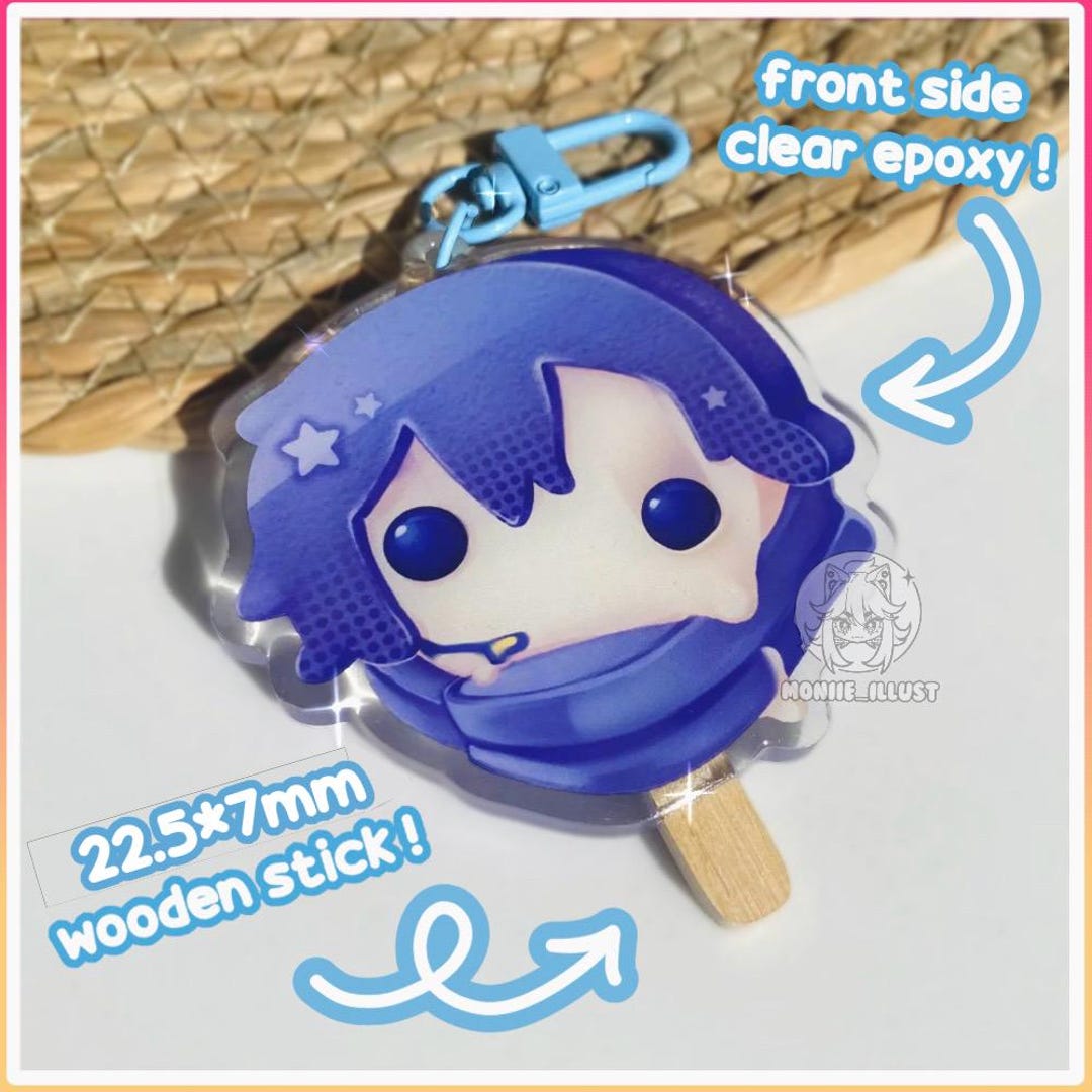 KAITO Vocaloid || Ice Cream Popsicle Keychain Charm - Etsy