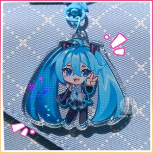 Hatsune Miku Holographic Acrylic Charm || 2 Types! - Etsy