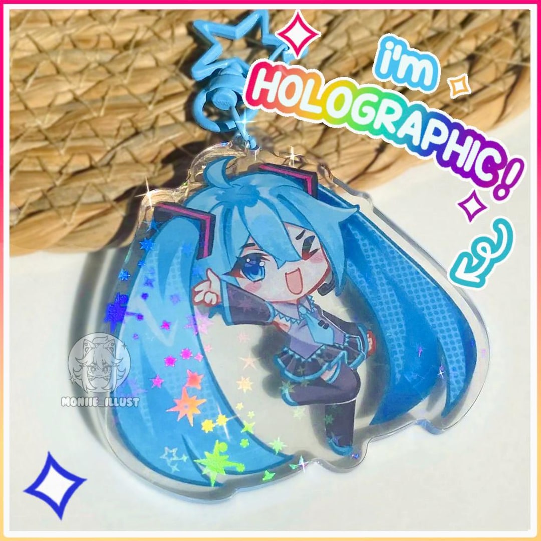 Hatsune Miku Holographic Acrylic Charm || 2 Types! - Etsy