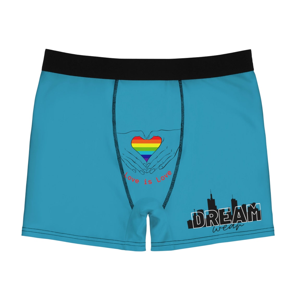 Men's Love is Love Boxer Briefs - Turquoise - Etsy