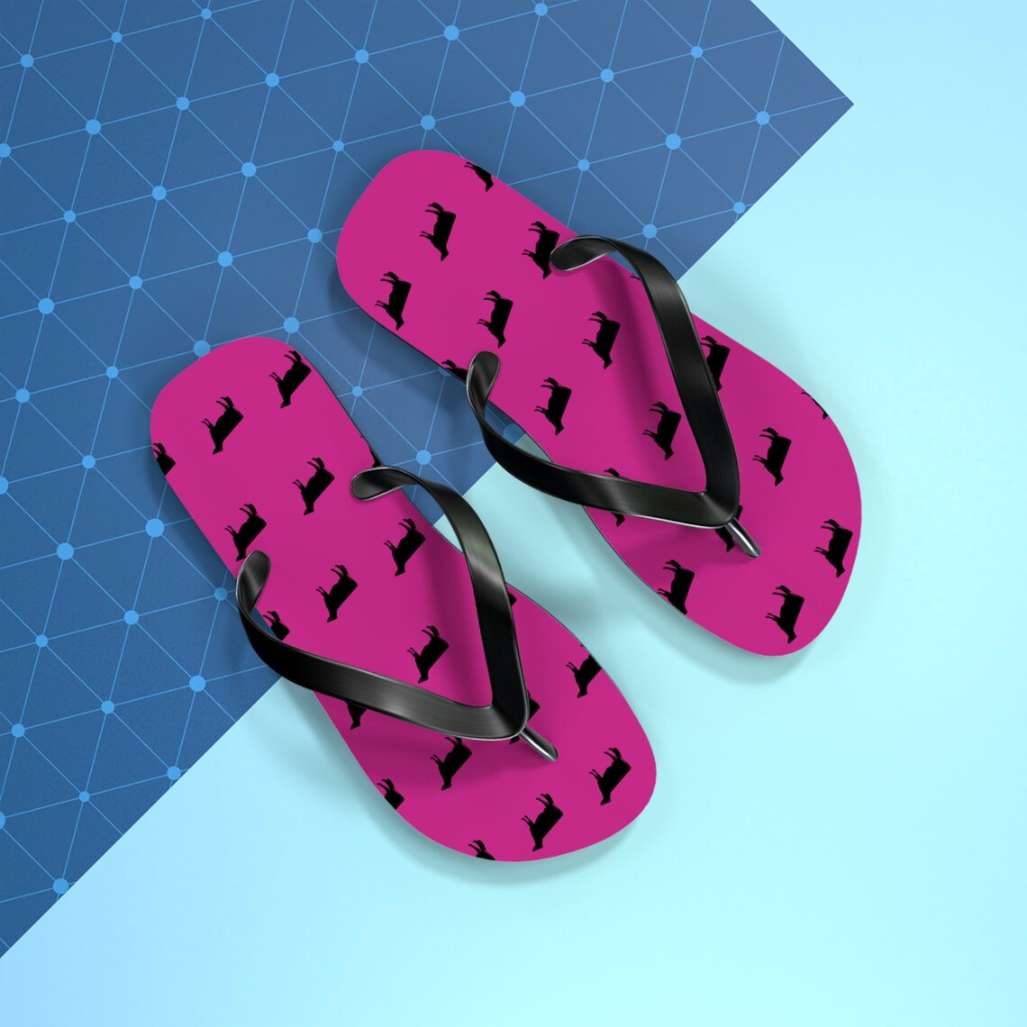 Pink Dairy Cow Flip Flops - Etsy