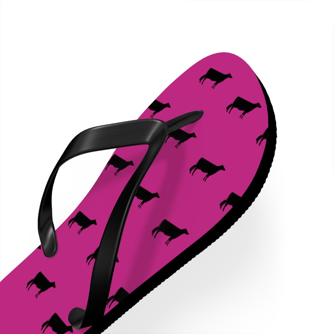 Pink Dairy Cow Flip Flops - Etsy