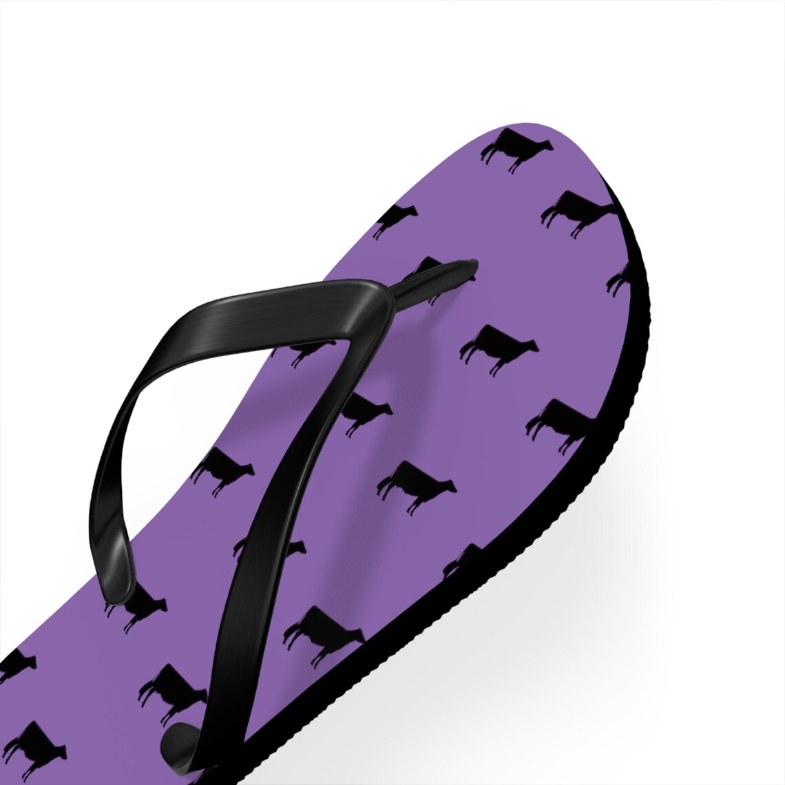 Purple Dairy Cow Flip Flops - Etsy